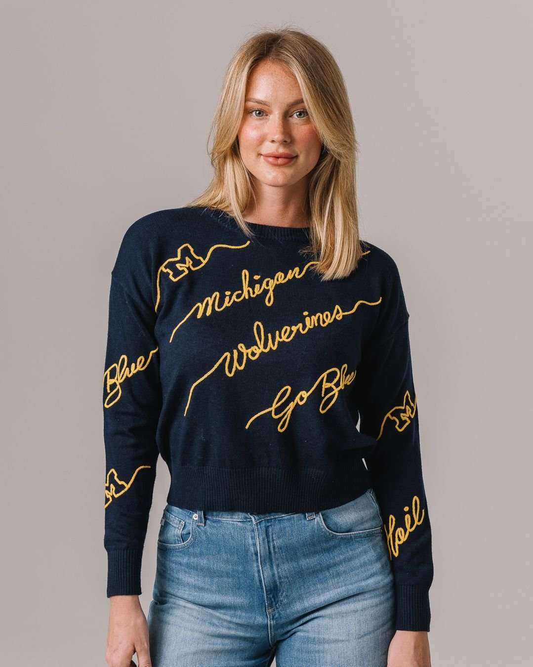 Michigan Wolverines Love Letter Sweater | KADYLUXE